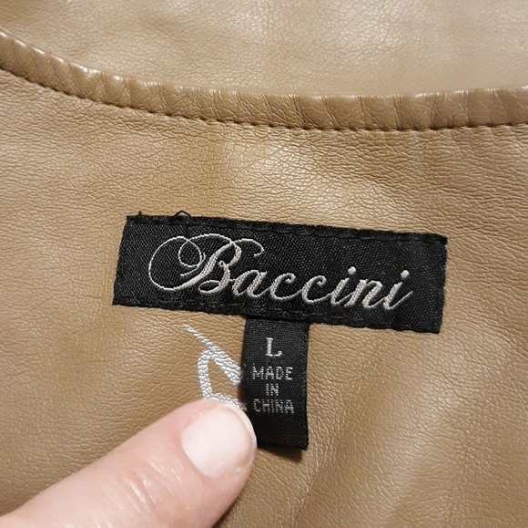 Baccini | Jackets & Coats | Baccini Classy Embossed Faux Leather Jacket ...